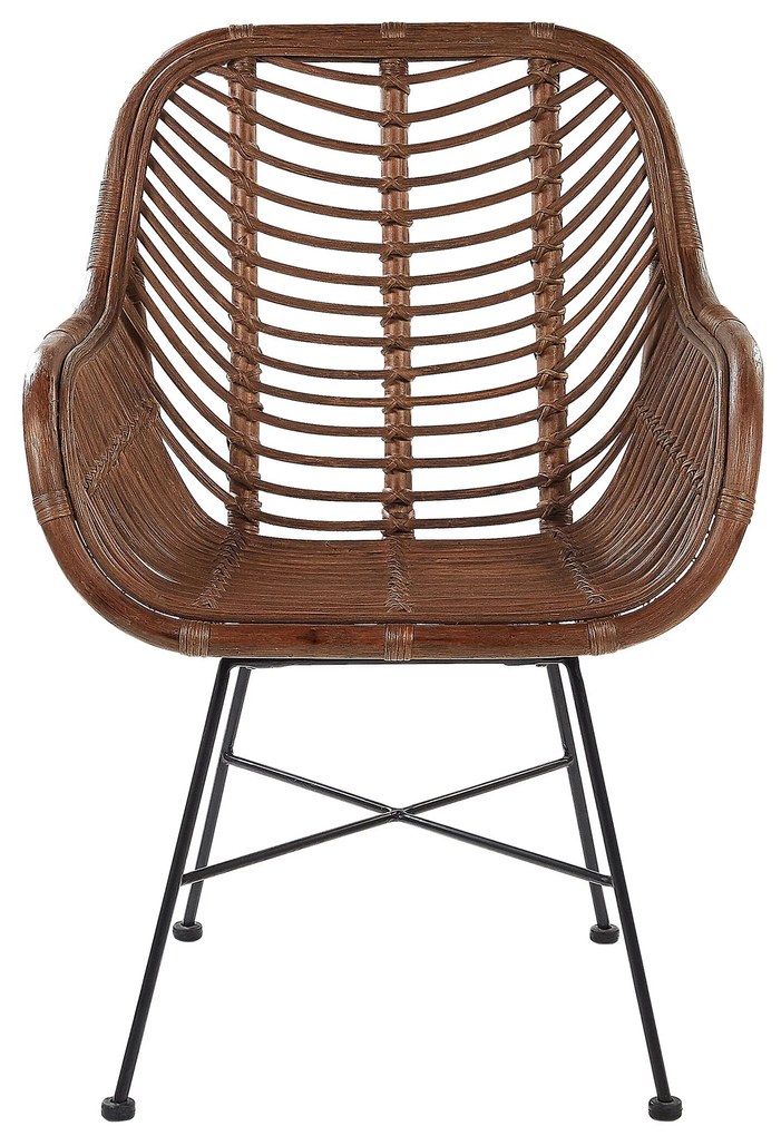 Ratanová židle hnědá CANORA Beliani