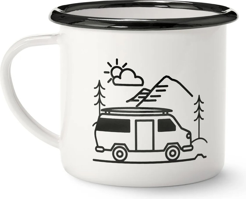 Tchibo - Smaltovaný hrnek na kávu „Camping“, 380 ml