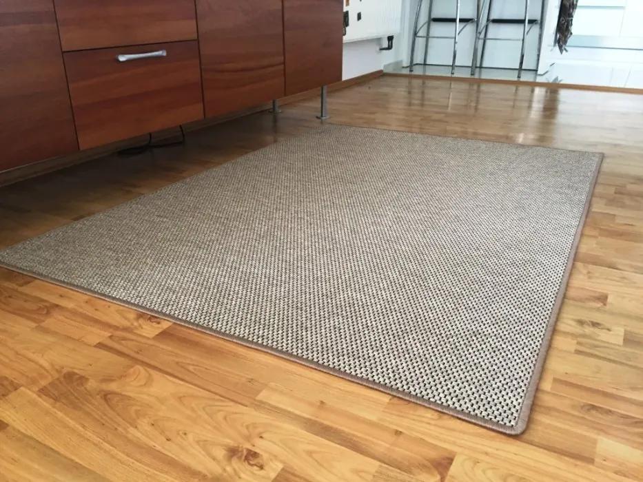Kusový koberec Nature světle béžová 67 cm kulatý