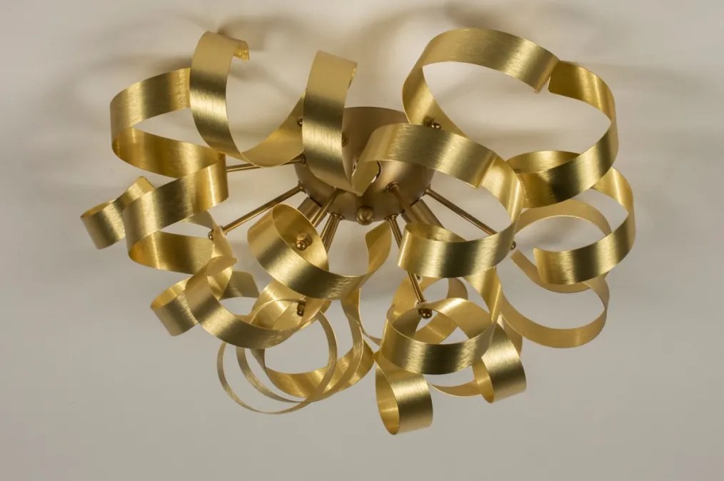 Stropní designové svítidlo do obýváku Artek Curl Gold 45