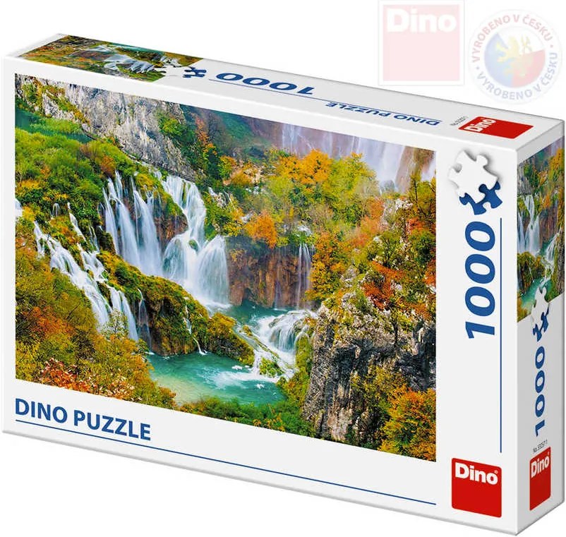 DINO Puzzle 1000 dílků Plitvická jezera 66x47cm skládačka v krabici dn532571
