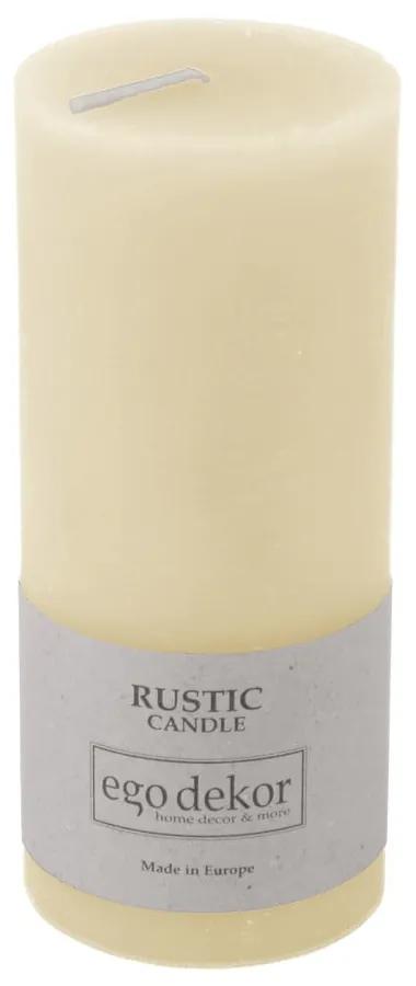 Smetanově bílá svíčka Rustic candles by Ego dekor Rust, doba hoření 58 h