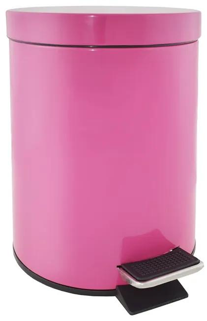 Odpadkový koš s pedálem 3 l. 17x17x26 cm, růžový | BIANO