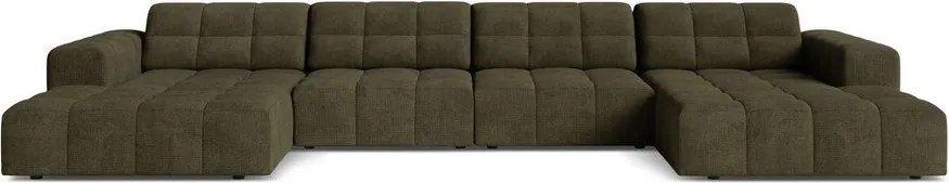 Khaki žinylková rohová pohovka (do "U") Chicago – Cosmopolitan Design
