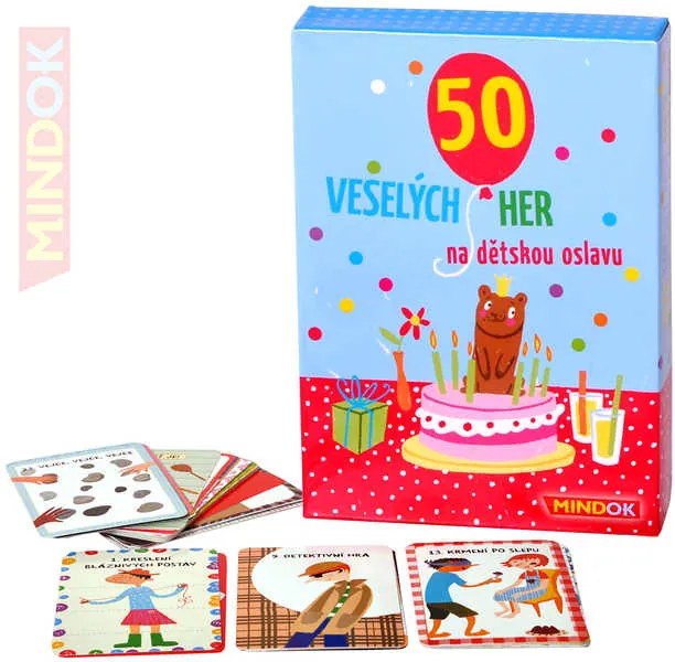 MINDOK HRA 50 Veselých her na dětskou oslavu *SPOLEČENSKÉ HRY* mn154