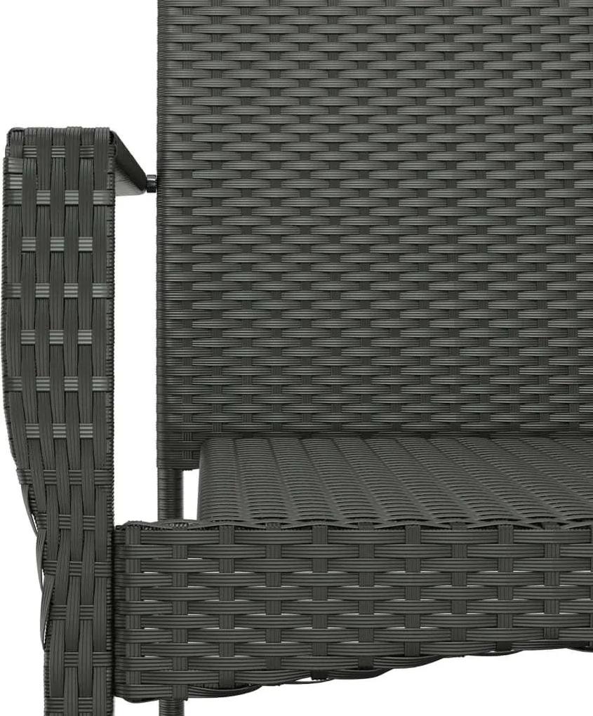 vidaXL Zahradní židle s poduškami 2 ks polyratan [319881] Barva: Šedá