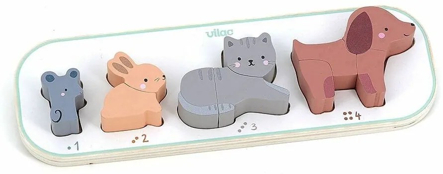 Vilac Vkládací puzzle Učím se počítat zvířátka Sarah Betz