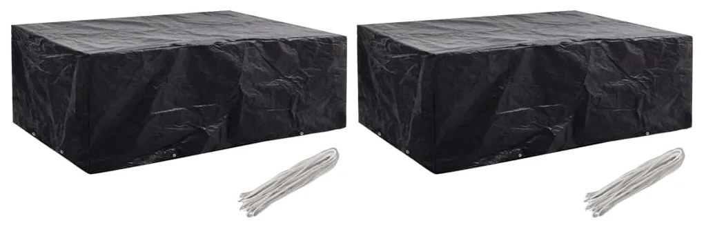 Plachty na zahradní nábytek 2 ks 8 oček 242 x 162 x 100 cm 279131