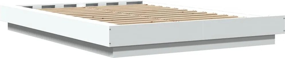 Rám postele s LED osvětlením bílý 140 x 200 cm kompozitní dřevo 3281098