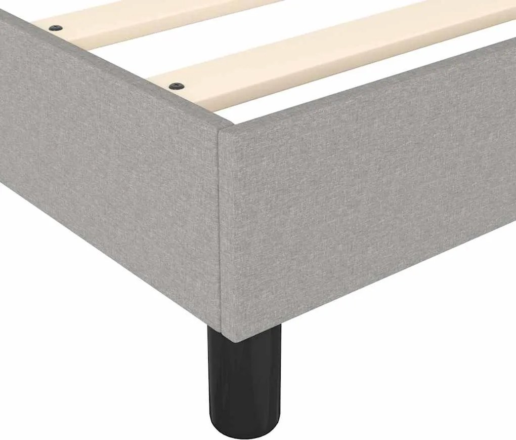 Rám postele s boxspringem světle šedý 140 x 190 cm textil 3120508