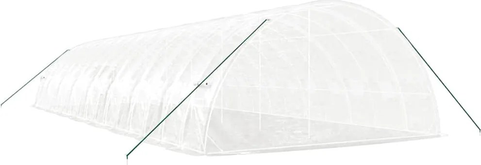 Skleník s ocelovým rámem bílý 96 m² 16 x 6 x 2,85 m 3188122