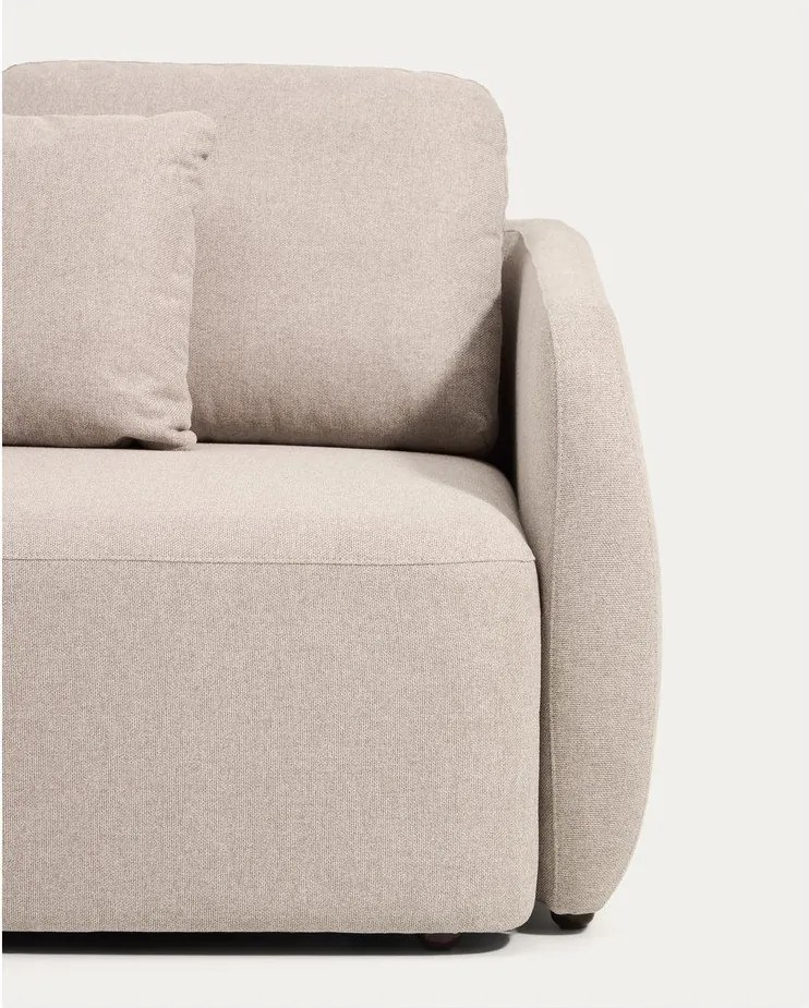 Béžová žinylková rozkládací pohovka 218 cm Laira – Kave Home