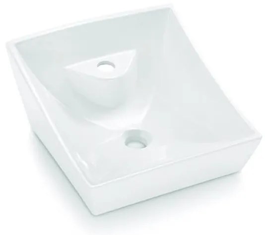 Bathco 4002 - Umyvadlo na desku SORIA 40x41 cm porcelán/bílá