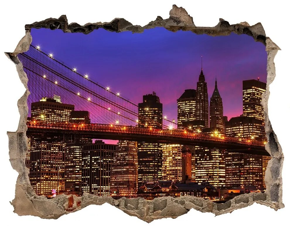 Wallmuralia Fototapeta díra na zeď 3D Manhattan západ 95x64 cm