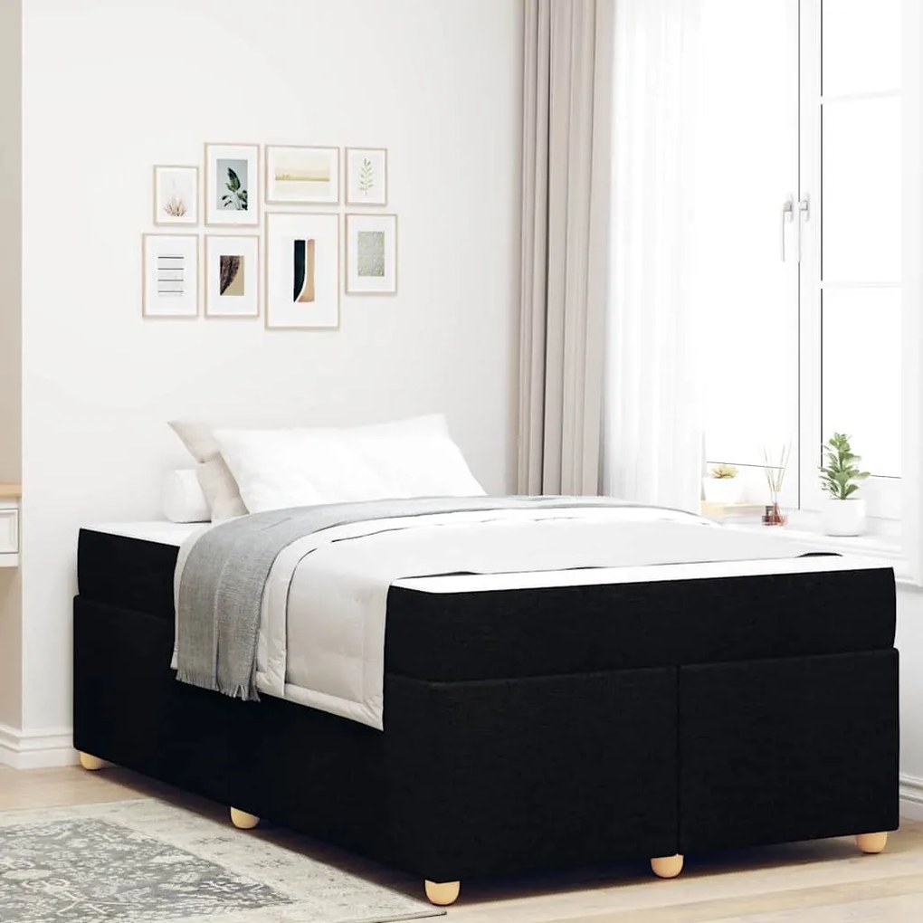 Rám postele s matrací Černá 120 x 200 cm textil 3399351