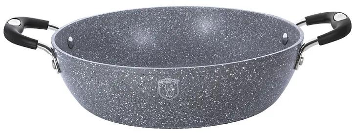 Pekáč kulatý s mramorovým povrchem 28 cm Gray Stone Touch Line BERLINGERHAUS BH-1155