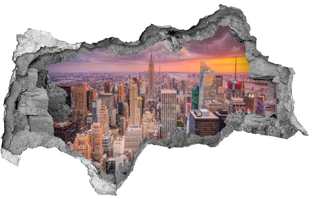 Wallmuralia Fototapeta díra na zeď 3D New York 95x73 cm