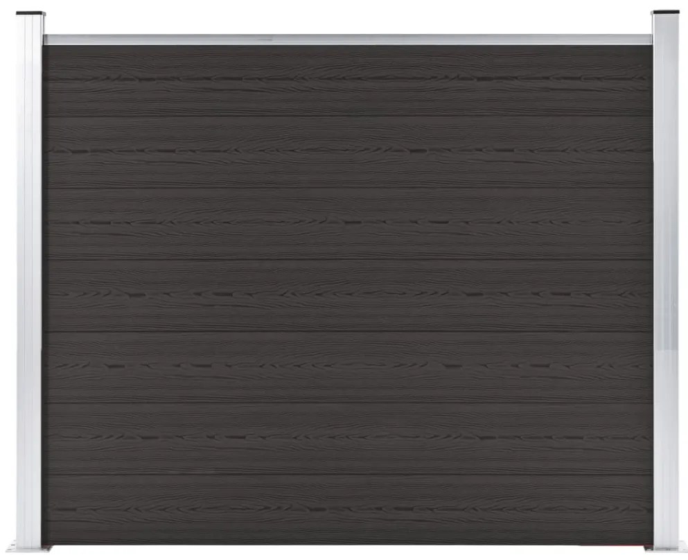Plotový dílec WPC 180 x 146 cm černý 148984