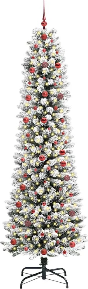 Umělý vánoční stromeček Bílá 240 cm PVC, kov a plast 3396129