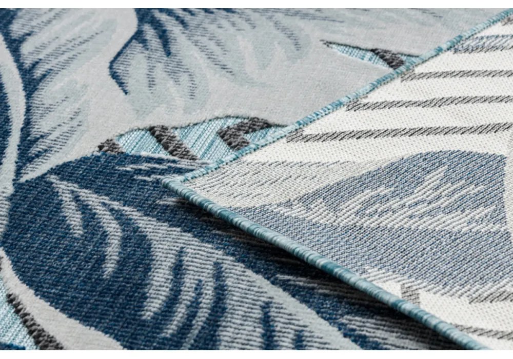 Venkovní kusový koberec Peří modrý 2 196x290cm