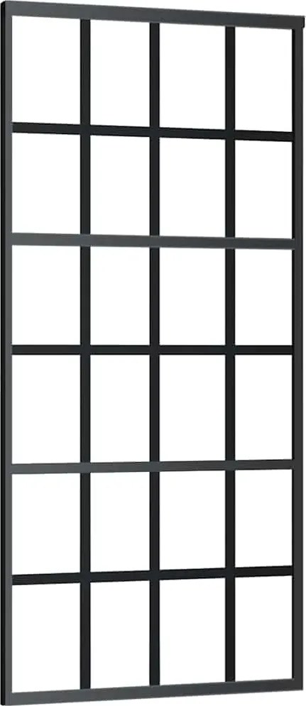 Posuvné dveře se sadou kování černé 90x205 cm ESG Glass 3375794