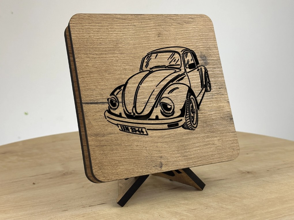 Li-Go "WV brouk" lampa 19x19cm provedení povrchu: dub