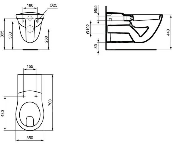 Ideal Standard Stojící dětský klozet S312601