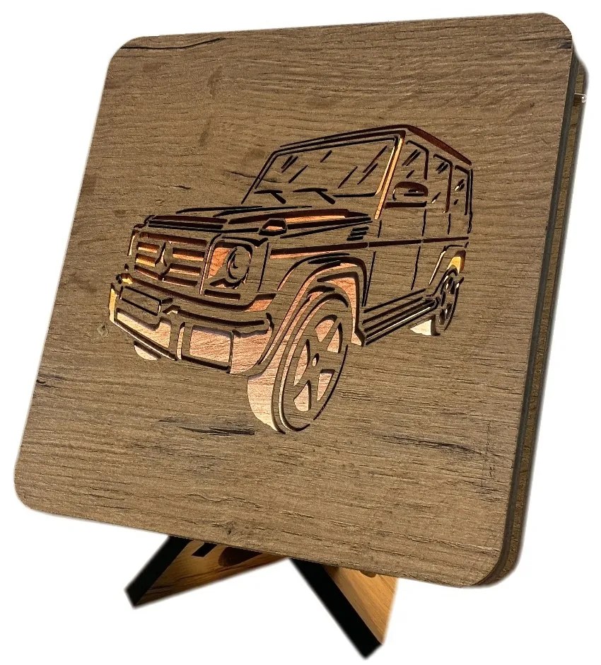 Li-Go "Mercedes G" lampa 19x19cm provedení povrchu: bříza
