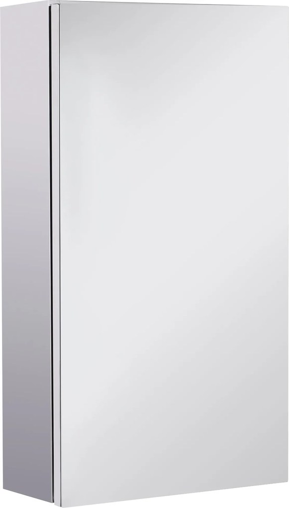 HOMCOM Koupelnová zrcadlová skříňka z nerezové oceli s dveřmi, koupelnová skříňka se 2 policemi, 55x14x30cm | Aosom
