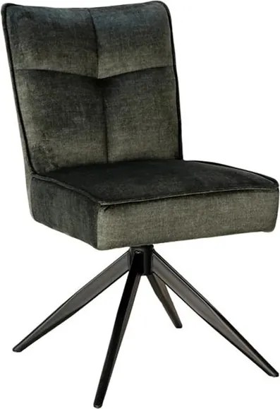 Designová otočná židle Narayan zelený samet