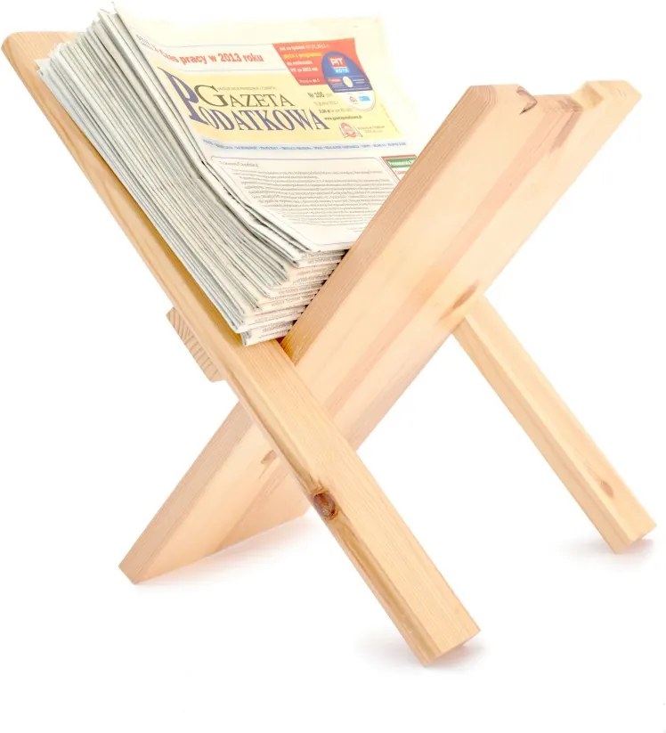 Dřevobox Dřevěný stojan na noviny