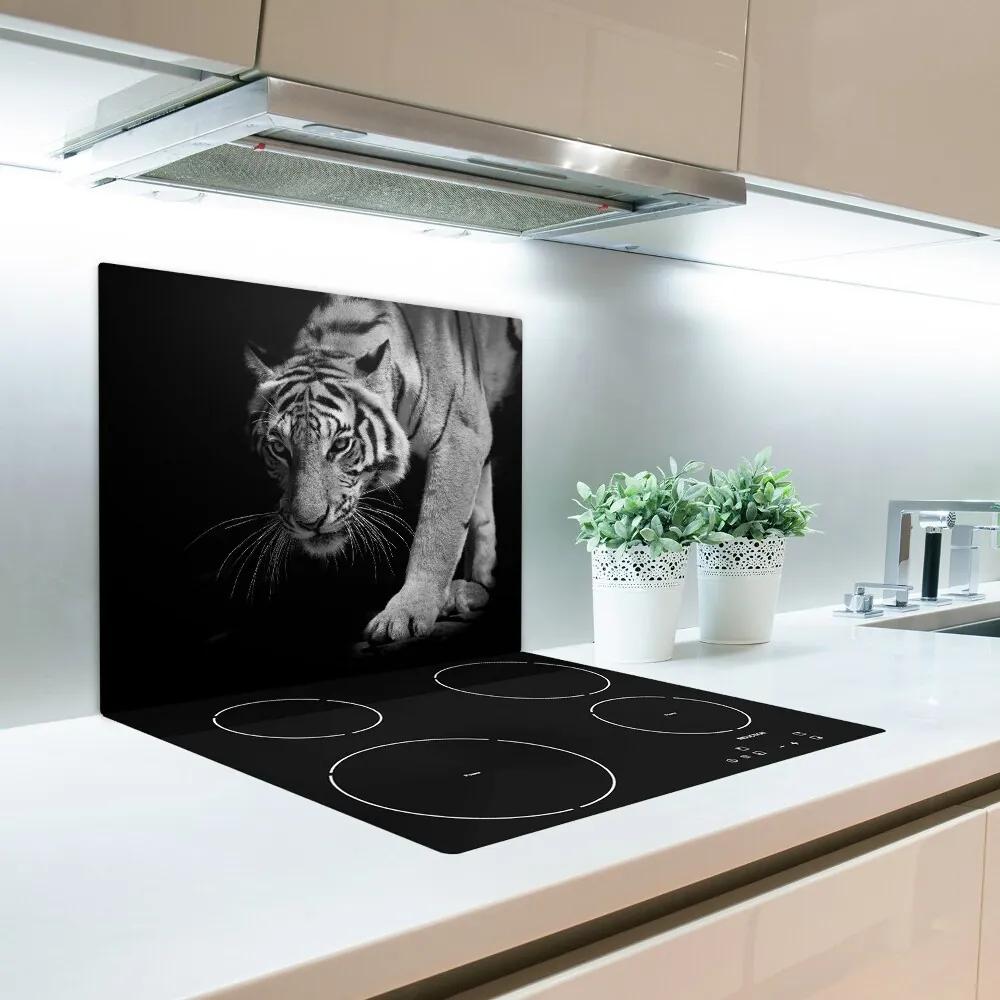 Skleněné deska do kuchyně tygr 60x52 cm