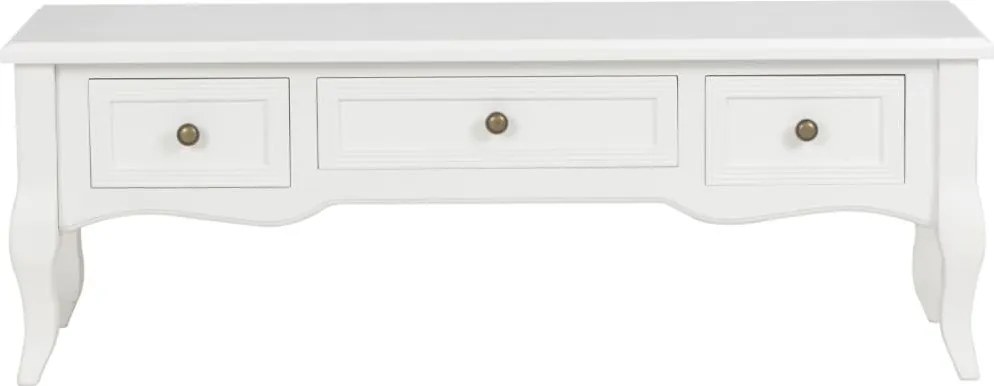vidaXL TV stolek 100 x 35 x 35 cm dřevěný [280048] Barva: Bílo-hnědá