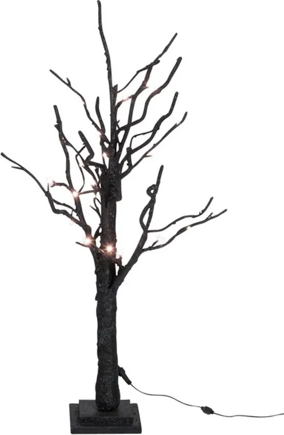 Dekorace černý svítící stromek Tree Bare Led glitt - 53*48*92 cm