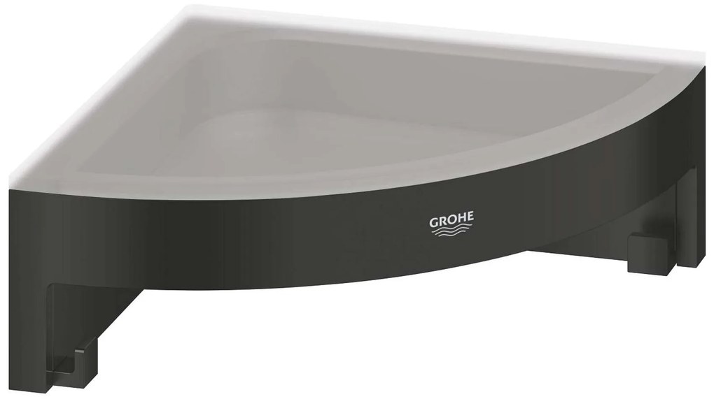 Grohe QuickFix Start Cube - Rohová polička, matná černá 411062430