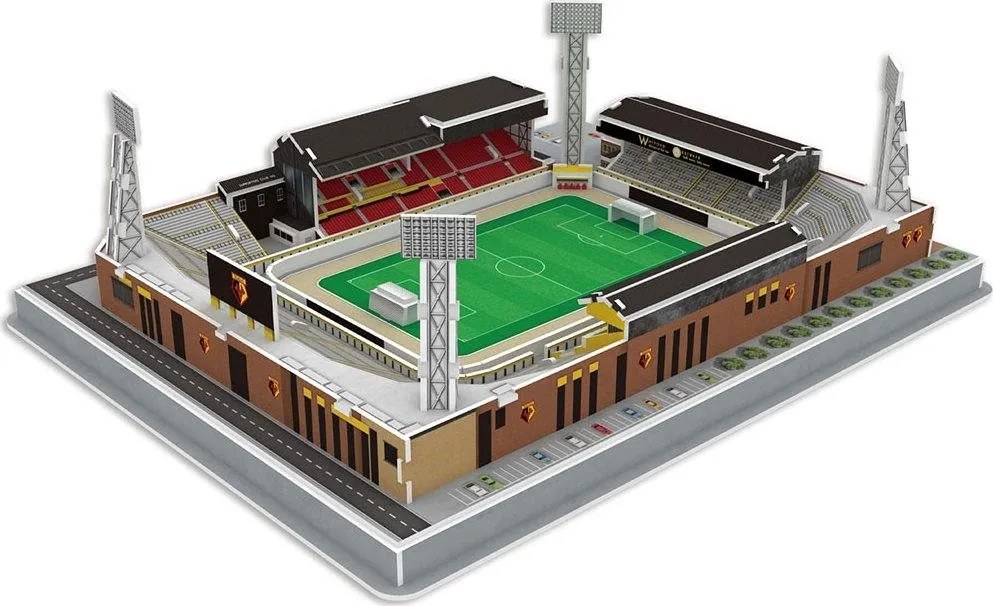 3d puzzle stadium 3d replica 3d puzzle stadion vicarage road watford 59 dílků