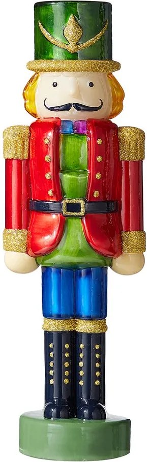 X-MAS LED Louskáček skleněný 30 cm - červená
