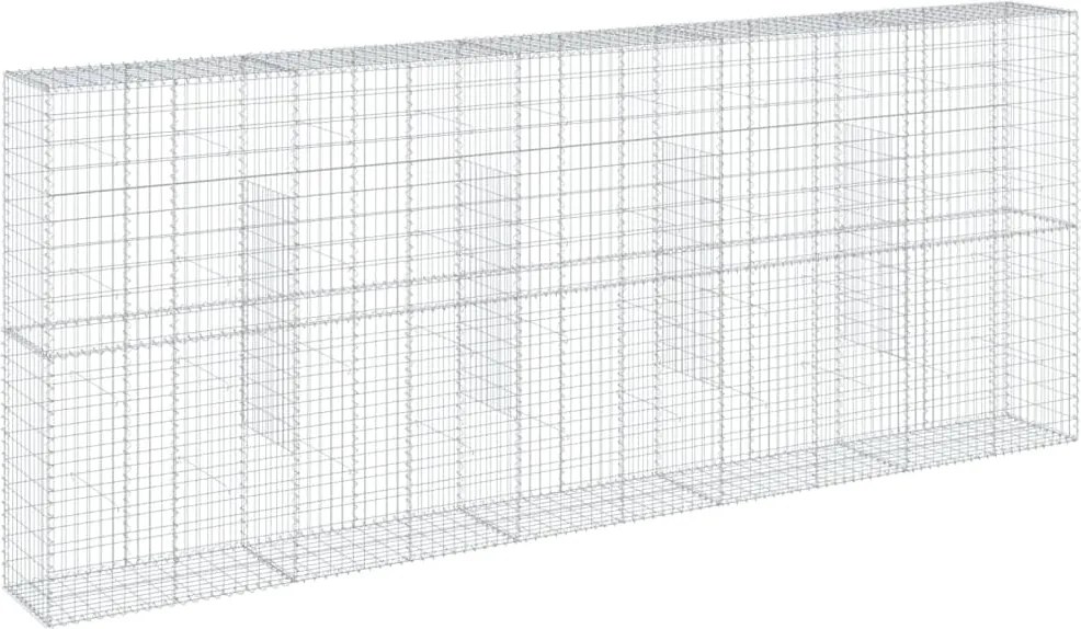 Gabionový koš s víkem 500 x 50 x 200 cm pozinkované železo 3295170