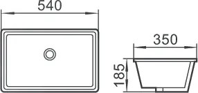 Mexen VENUS zapuštěné umyvadlo, 54 x 34 cm, bílá, 25415400