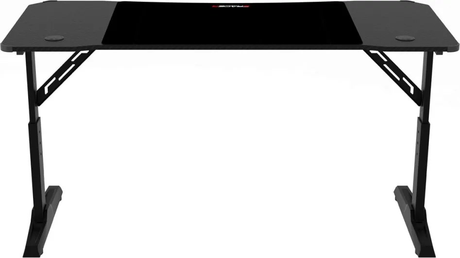 Pevný herní stůl 140x60cm melamin LT-H1214 BK, RGB LED, výběr výšky