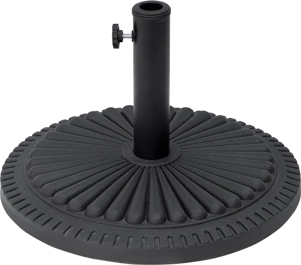 Stojan na slunečník Outsunny 14 kg kulatý pro slunečníky 35-48 mm cementový podstavec Ø49 cm pro zahradu a terasu | Aosom.de