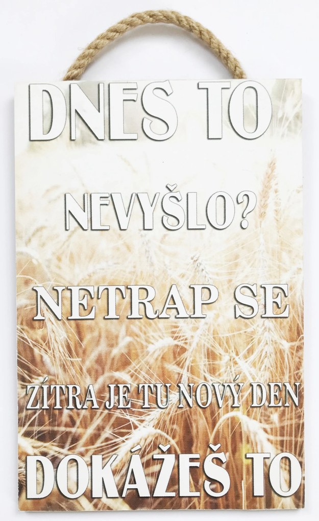 Dřevěný obraz "Netrap se"20x30 cm tištěné na dřevo bez rámu