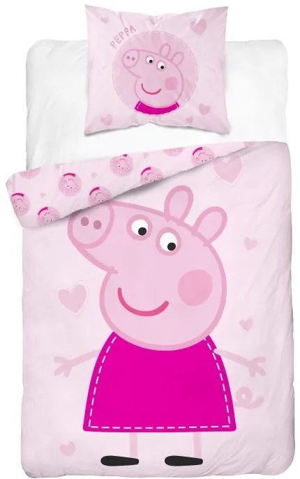 DETEXPOL Povlečení Peppa Pig růžová Bavlna, 140/200, 70/80 cm