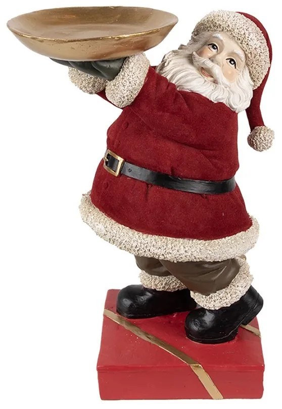 Vánoční dekorace Santa s miskou - 17*13*26 cm