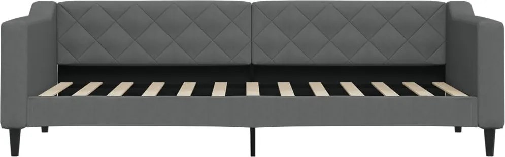 Válenda s přistýlkou tmavě šedá 80 x 200 cm textil 3197422