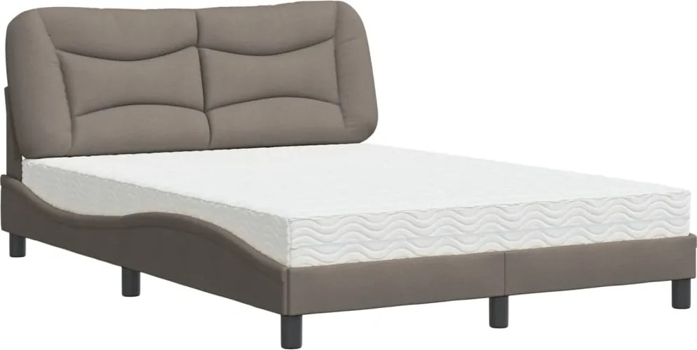 Postel s matrací Hvar taupe 120 x 200 cm textil 3208524
