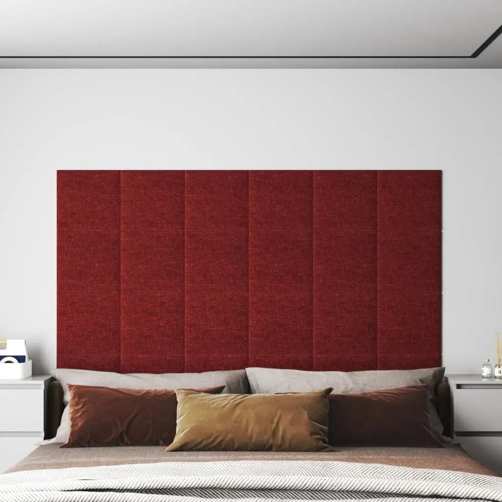 vidaXL Nástěnné panely 12 ks 30 x 30 cm textil 1,08 m² [343789] Barva: vínová červená