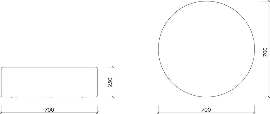 Modrý vlněný taburet Folk – noo.ma