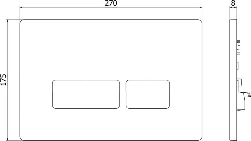 Mexen Tex 07, tlačítko pro splachování pro modul serie Mexen TEX, bílá, 6107-01