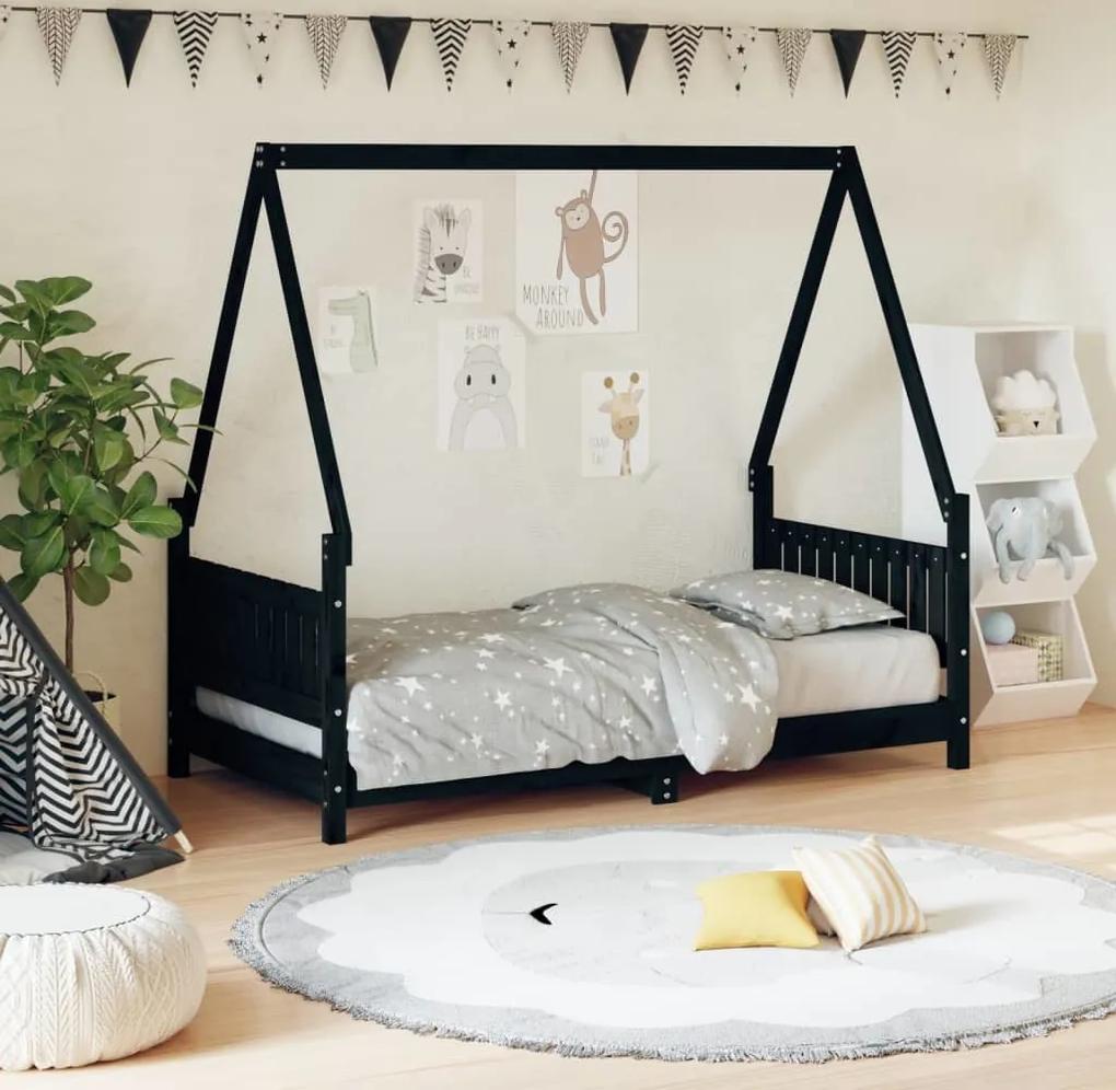 vidaXL Dětská postel 80 x 160 cm masivní borové dřevo [834505] Barva: Bílá